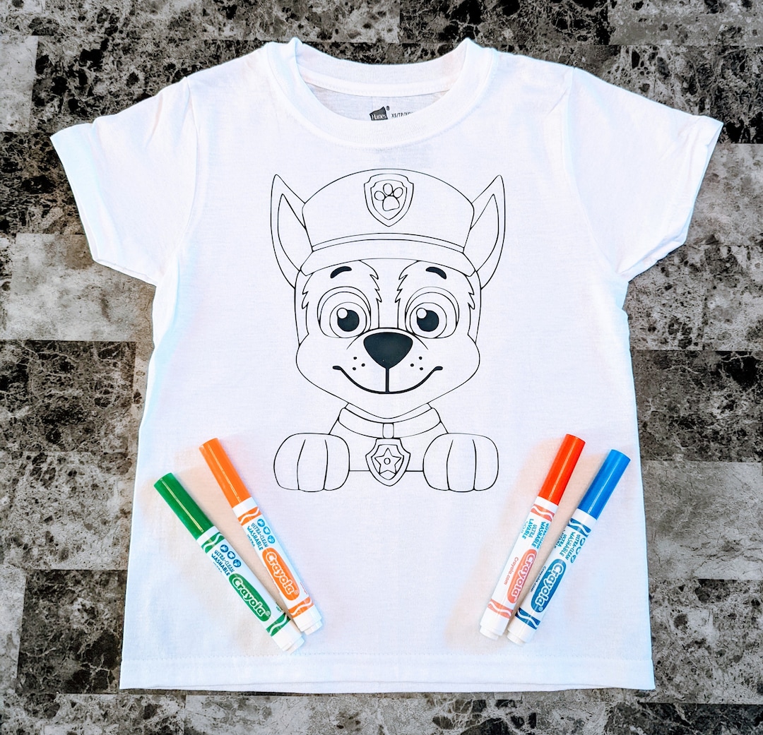 Kids Coloring Shirt - Etsy