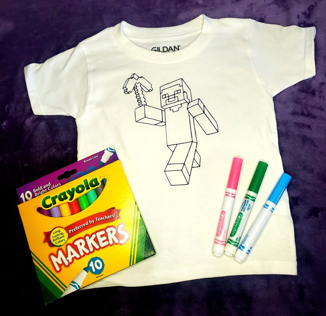 Kids Coloring Shirt - Etsy