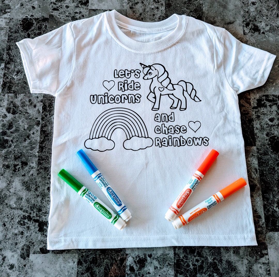 Kids Coloring Shirt - Etsy