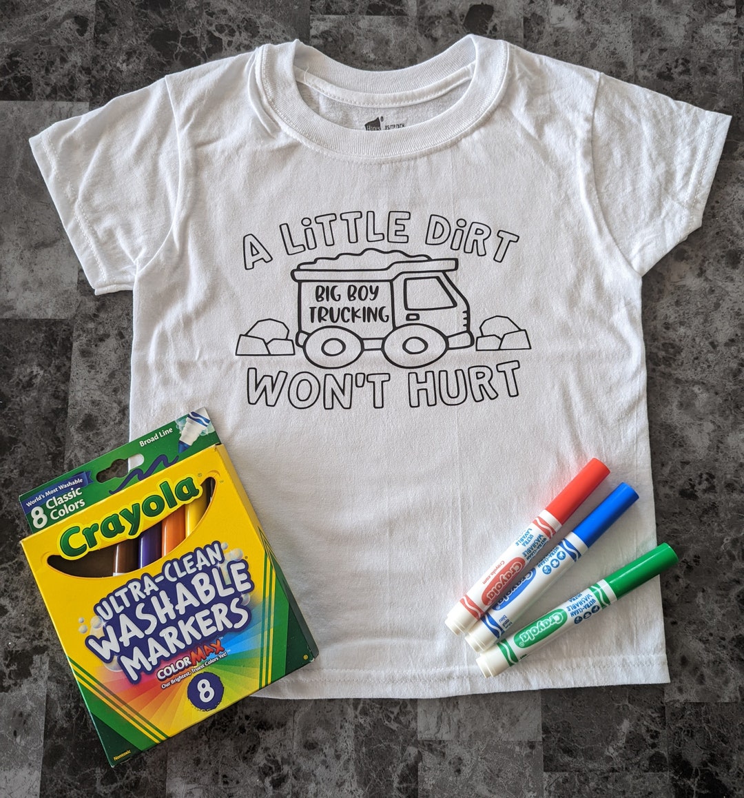 Kids Coloring Shirt - Etsy