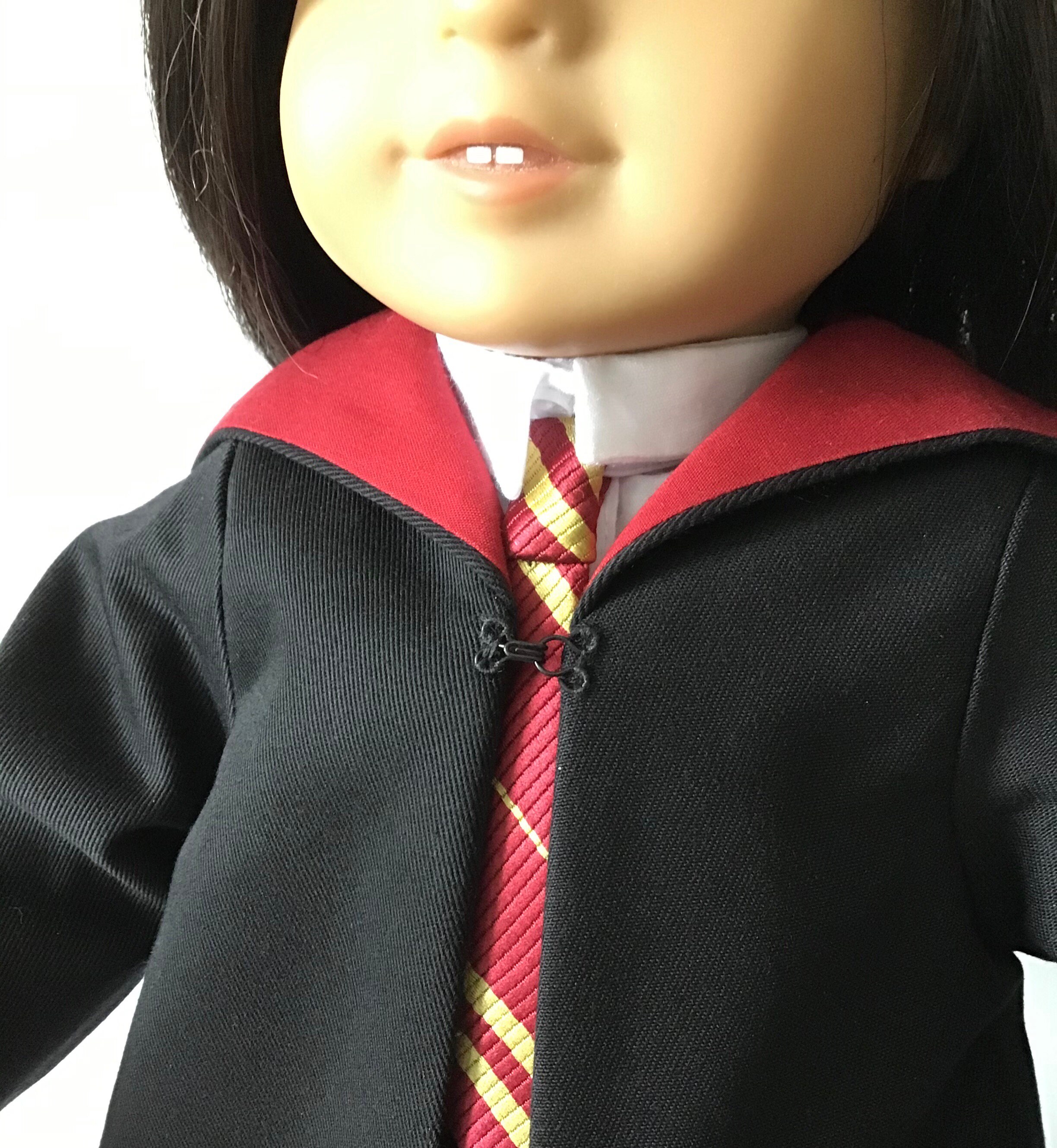 Wizard School Uniform Outfit Robe Cloak Wand for American Girl Doll 18 ...