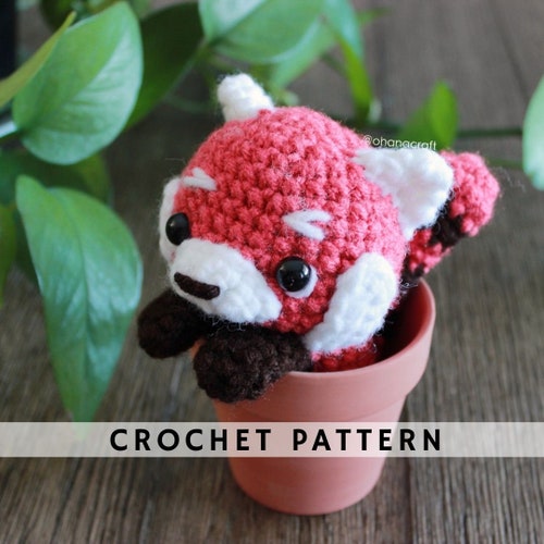The Red Panda Fur Baby Crochet Pattern Amigurumi Red Panda - Etsy