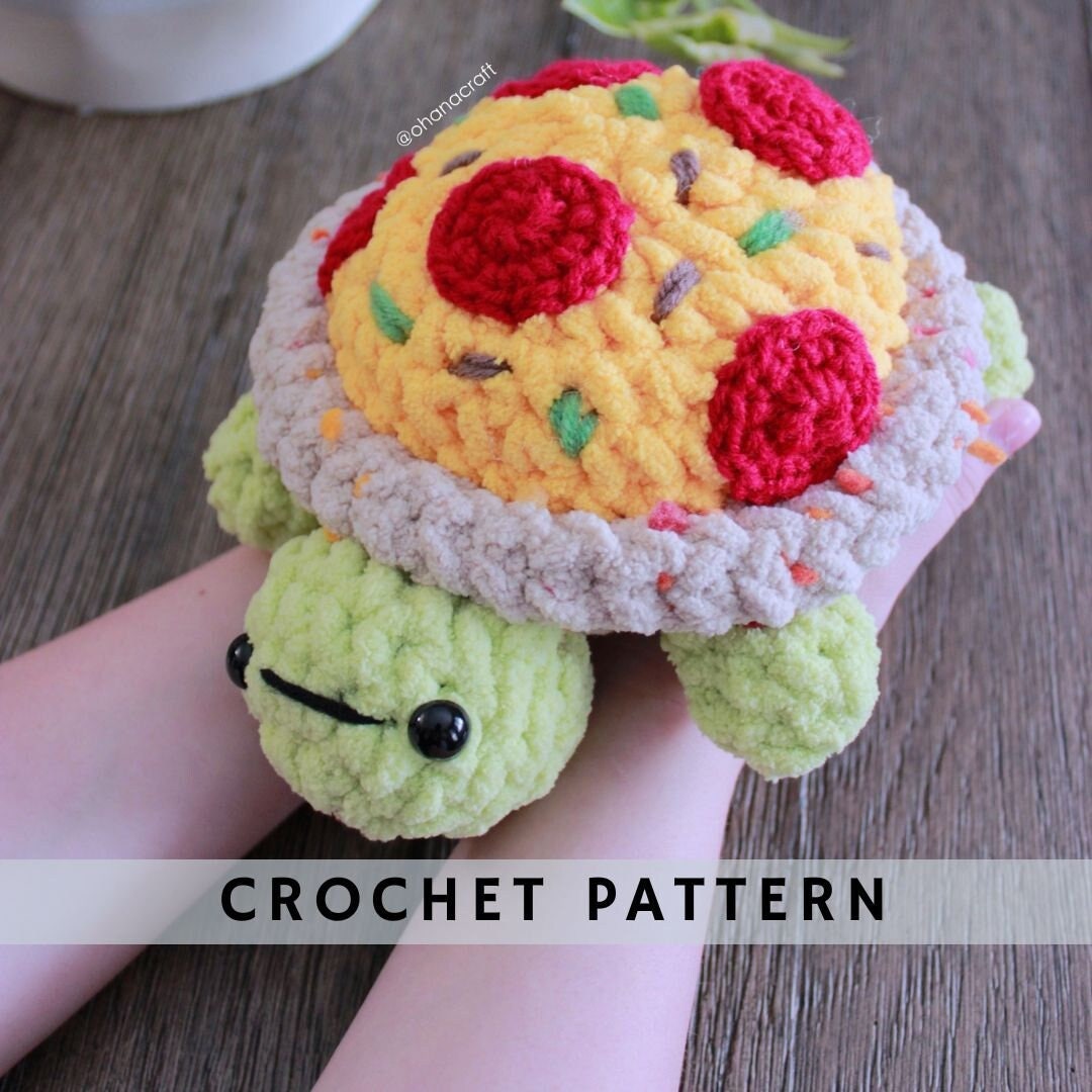 Pizza Turtle Crochet Pattern | Amigurumi Crochet Turtle Pizza , Turtle ...