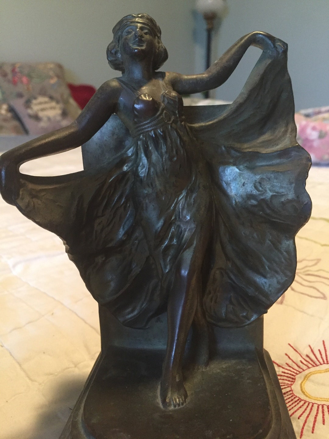 Pair of Vintage Metal Art Deco Lady Bookends - Etsy