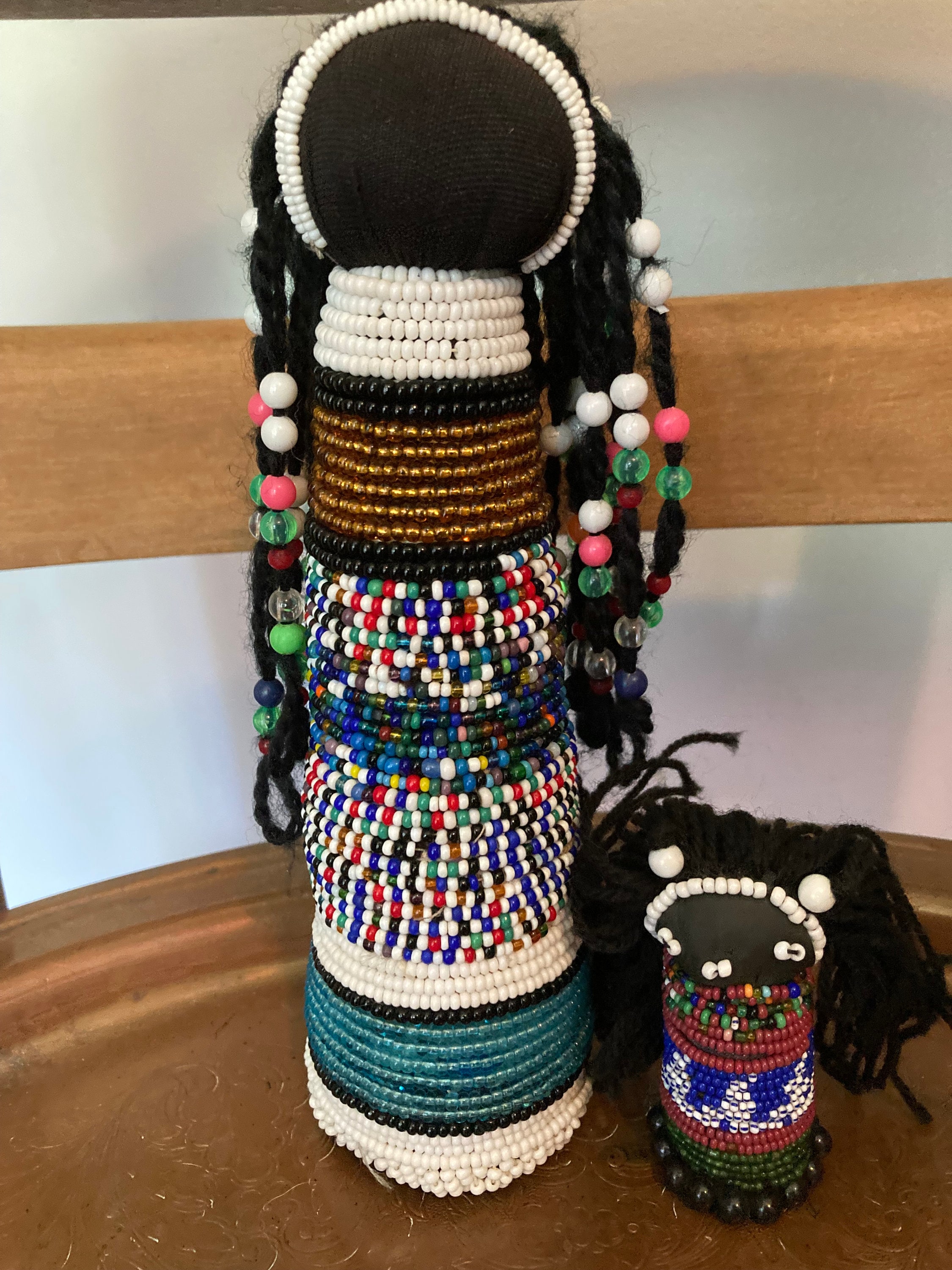 Pair of Sangoma African Beaded Dolls - Etsy