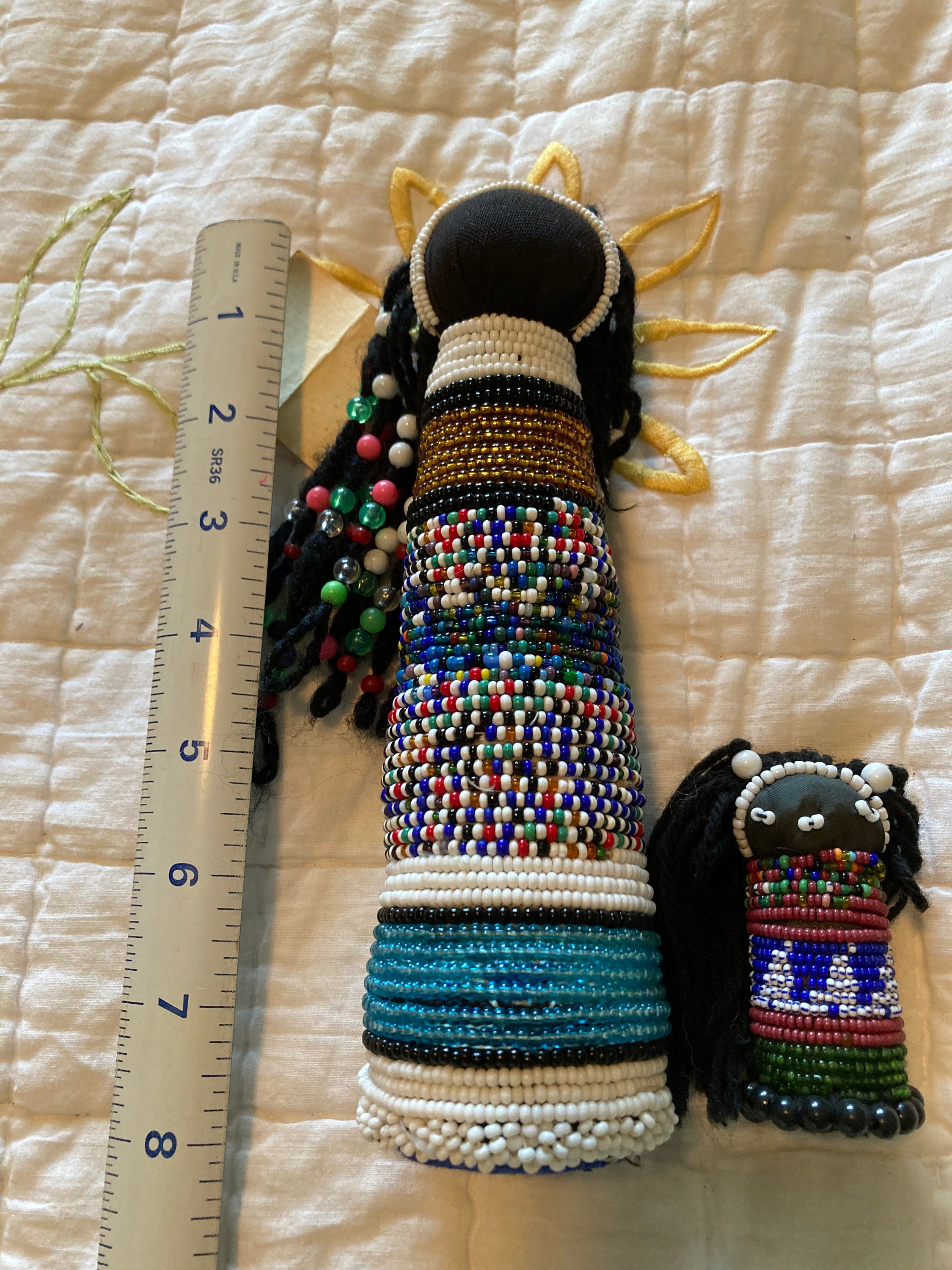 Pair of Sangoma African Beaded Dolls - Etsy