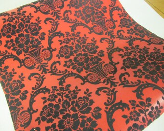 Flocked wallpaper | Etsy