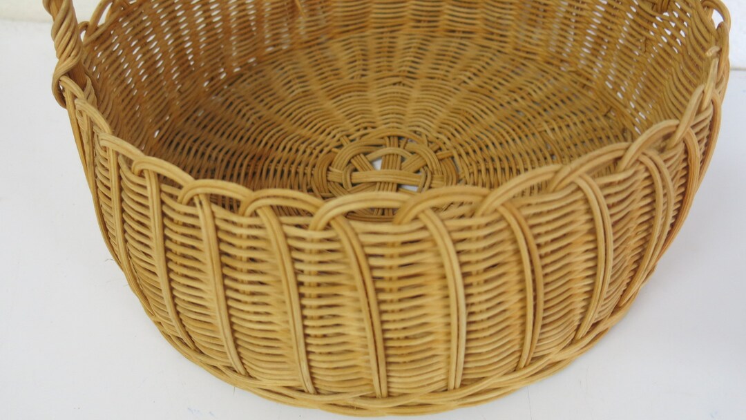Wicker Rattan Basket Basket Gathering Basket Fruit Basket - Etsy