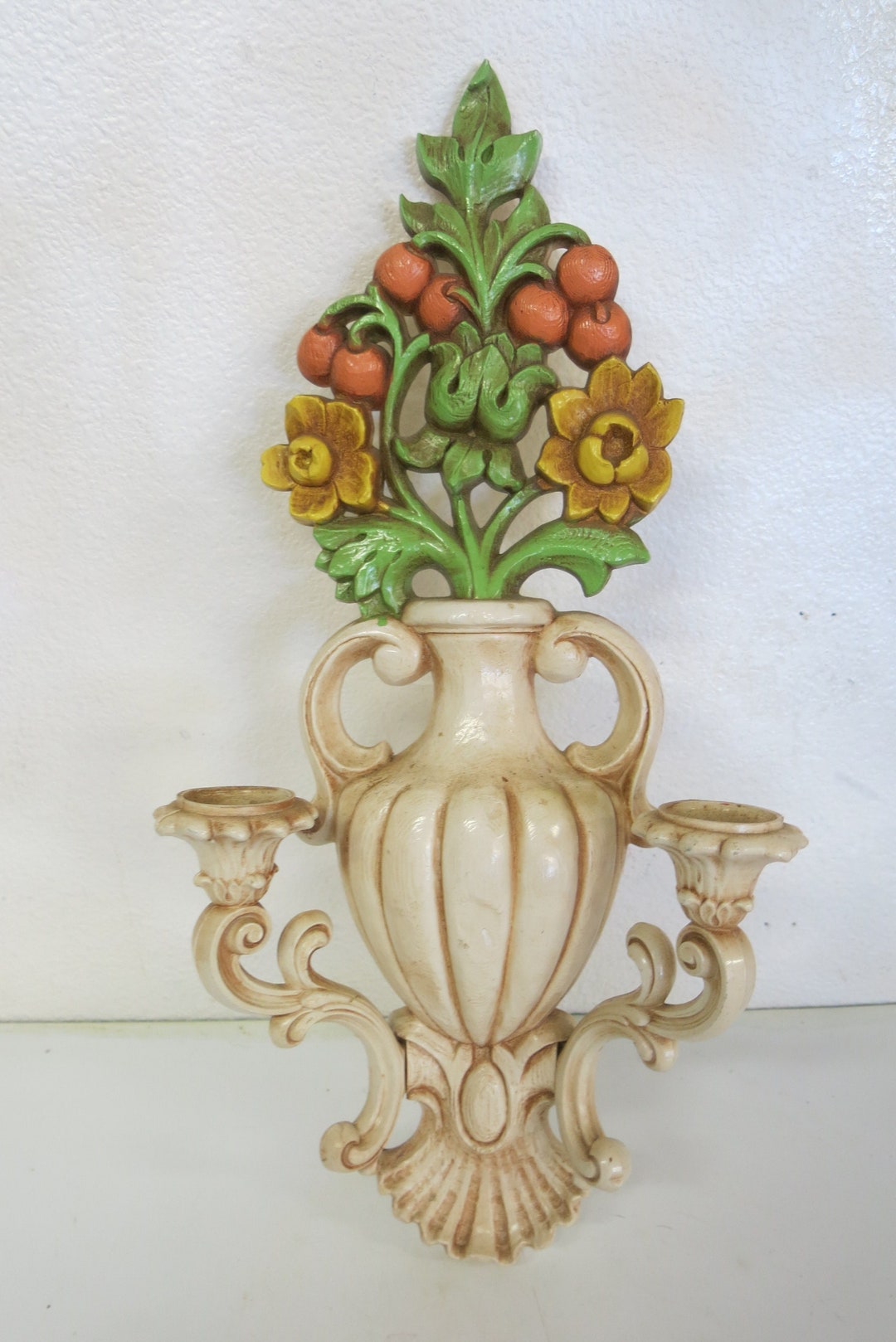 Plastic Wall Sconce Candle Holder Fall Colors - Etsy