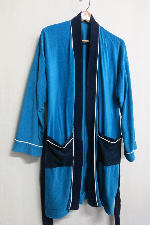 Vintage Men's Robe Mid Century Robe Plush Robe Dressi… - Gem