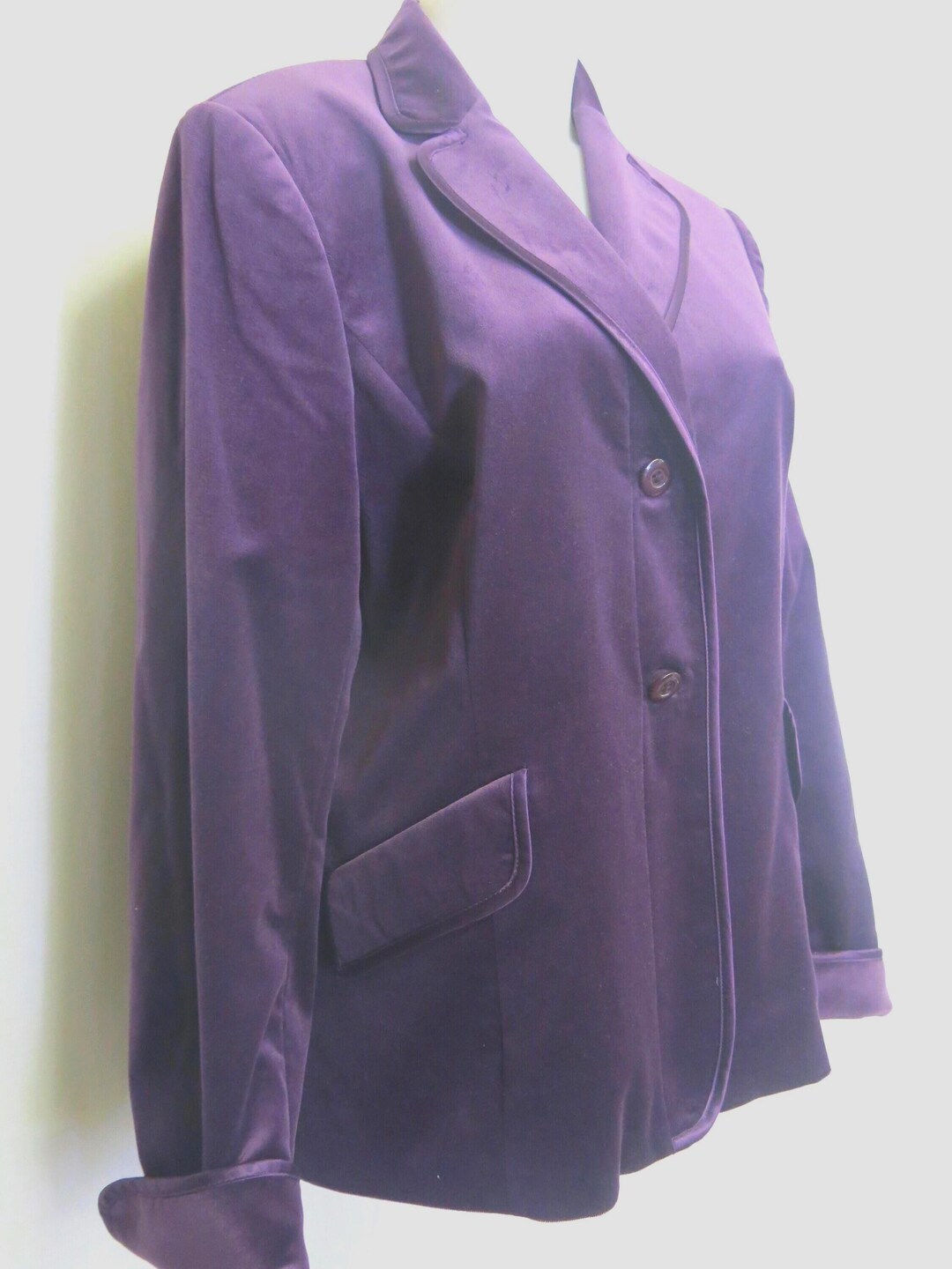 Ellen Tracy Velvet Blazer: Purple Violet Jacket, Size 12 (NWOT) - Etsy