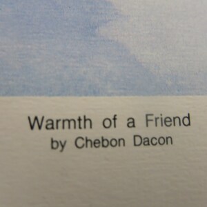Native American Chebon Dacon Lithograph Warmth of a Friend - Etsy