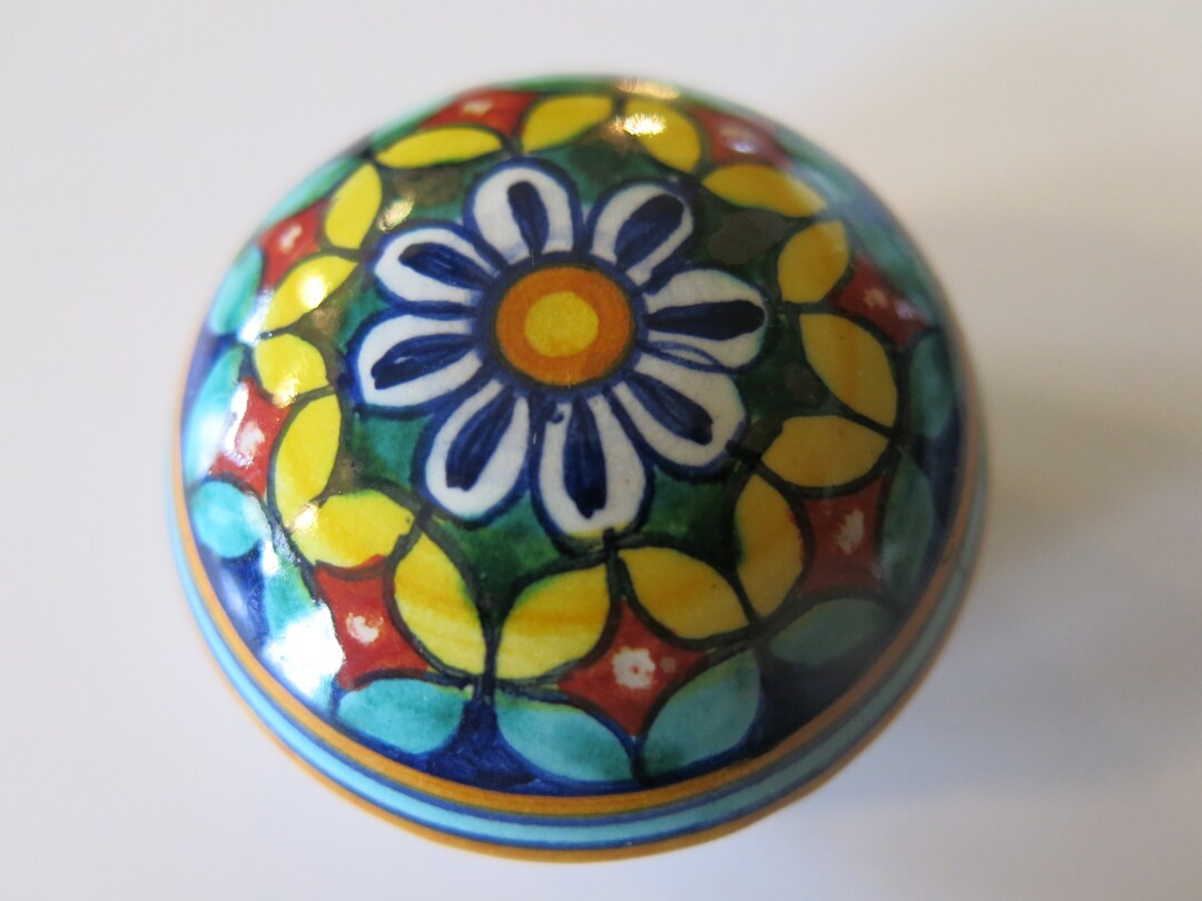 Deruta Box Italian Pottery Covered Box Majolica Gialletti - Etsy
