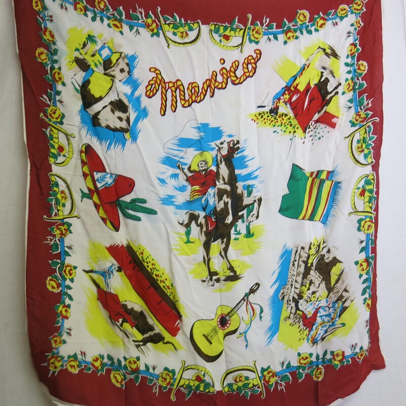 Mexico Silk Scarf - Etsy