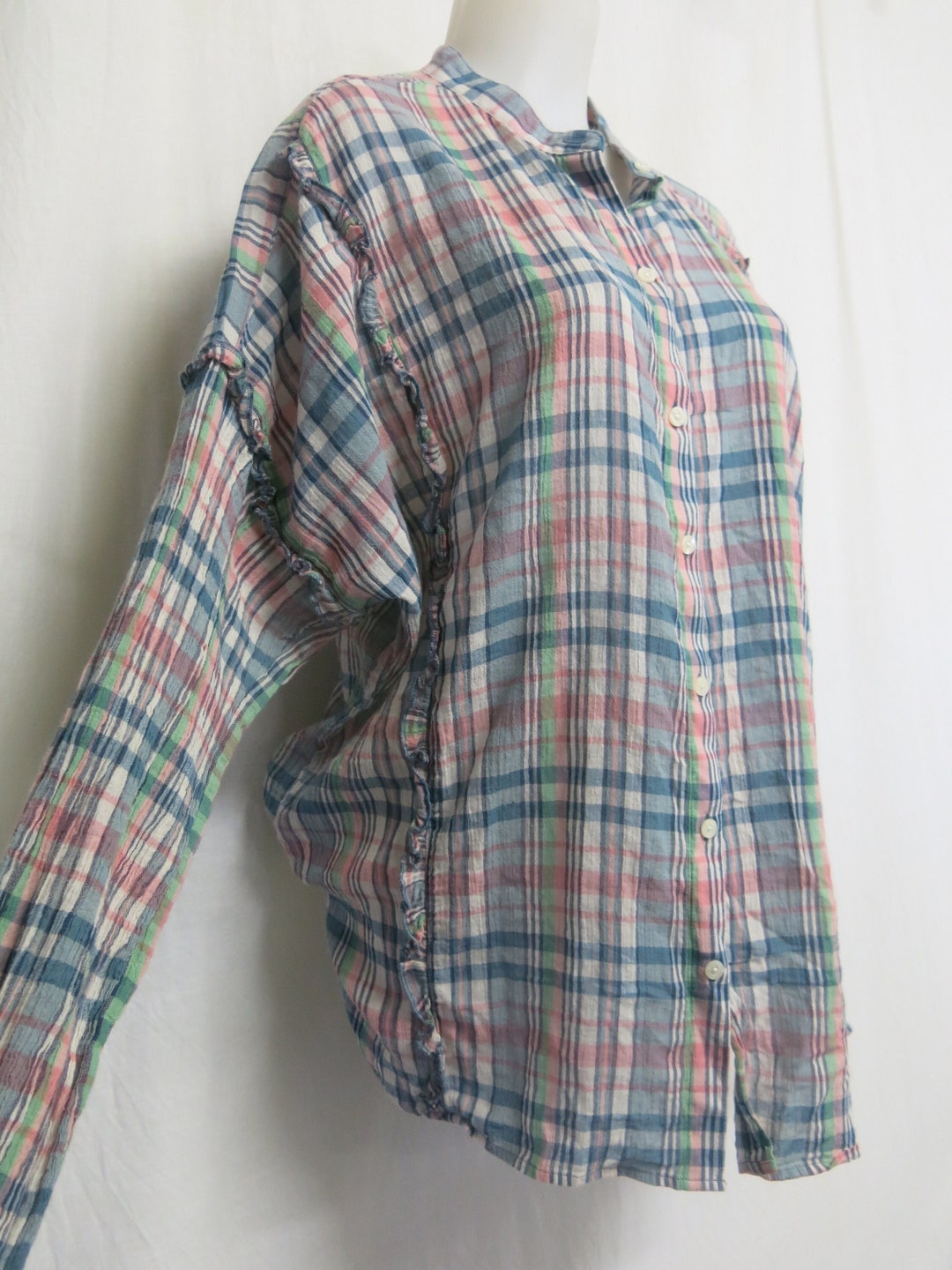 Ralph Lauren CHAPS XXL Madras Tunic Prairie Style Plus Size Summer - Etsy
