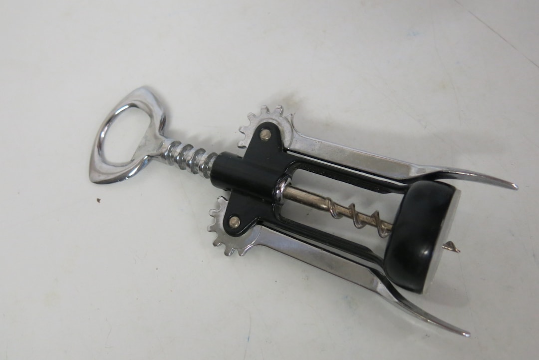 Vintage Corkscrew Italy Wine Corkscrew Italian Bottle Opener Black ...