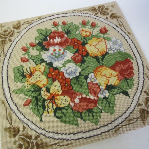 Floral Needlepoint - Etsy