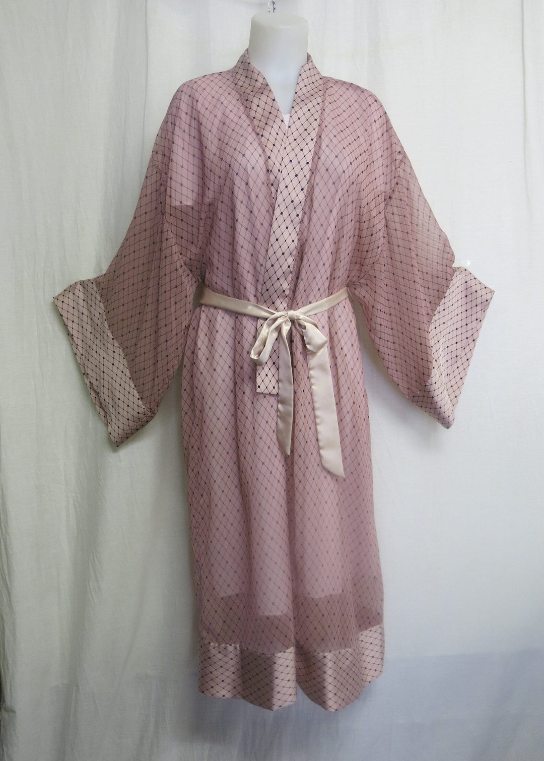 Victoria's Secret Robe Dressing Gown Robe Sheer Chiffon Robe Dusty Rose ...