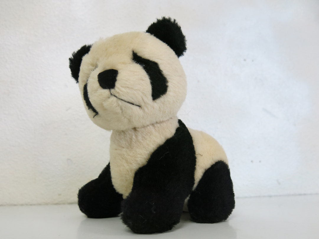 Vintage PANDA Bear Wool Panda Bear - Etsy