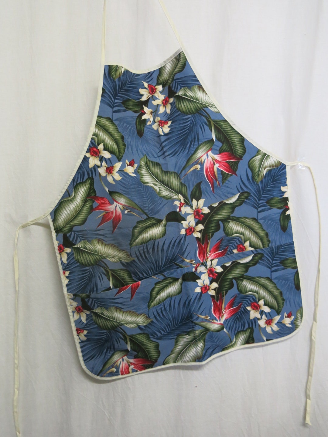 Hawaiian Apron Full Apron Floral Apron Tropical Apron Tiki Apron - Etsy