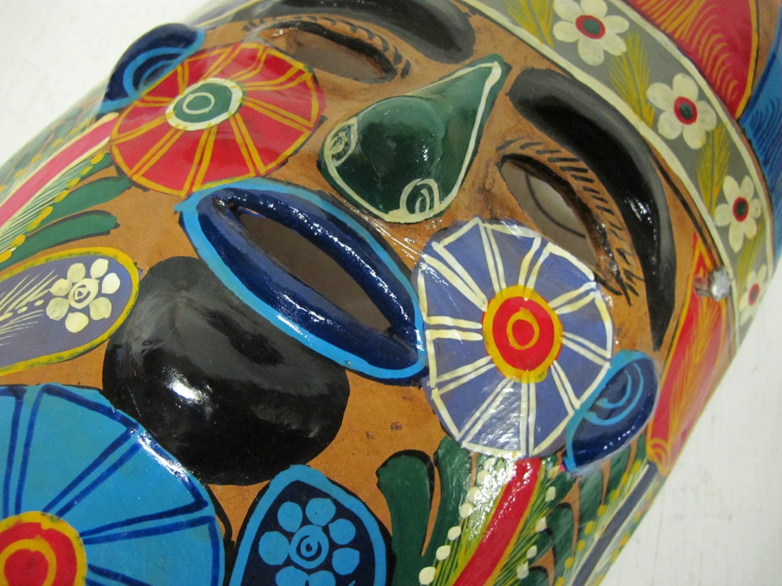 Mexican Pottery Mask Toltec Aztec Mayan Inca Mask Tribal - Etsy