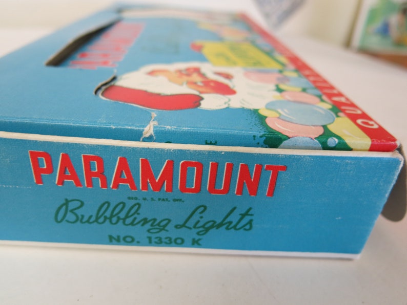 Paramount Bubbling Christmas Lights In Box With Kliptons Set | Etsy