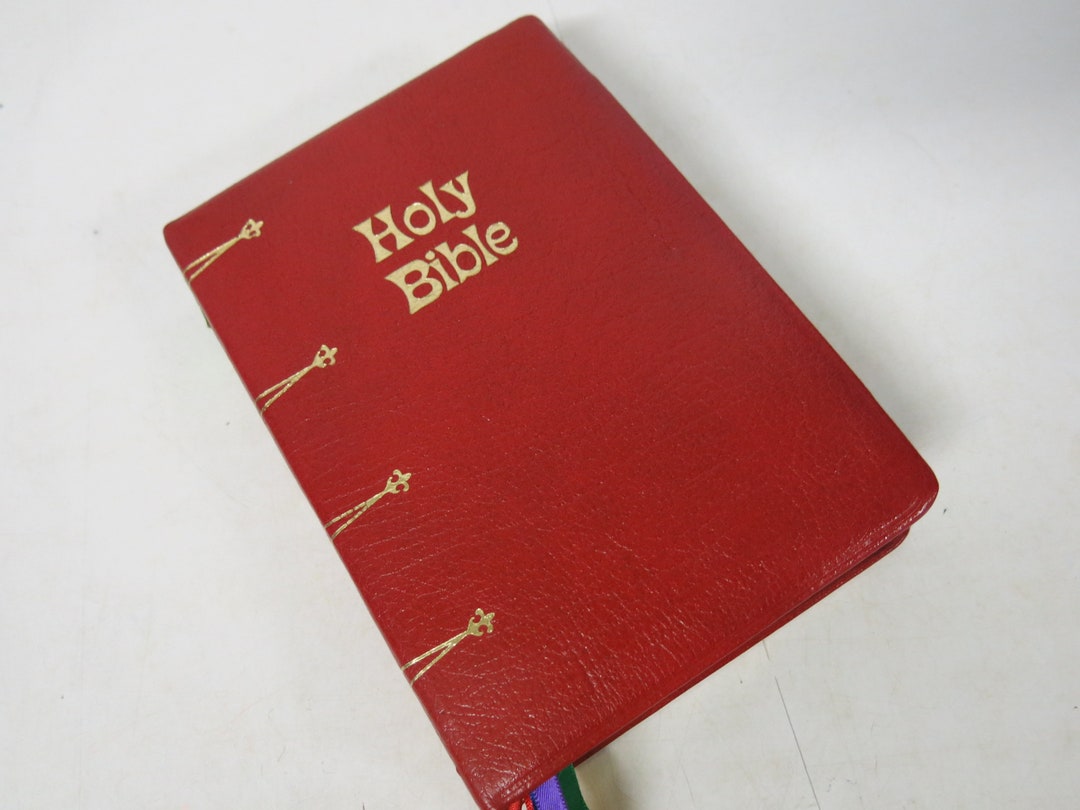 Catholic Bible the Holy Bible Thomas Nelson Red Leather Bible - Etsy