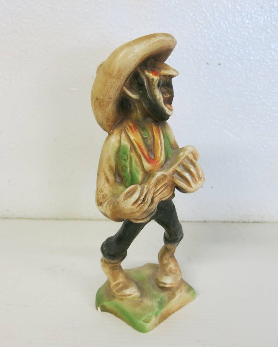 Vintage Chalkware Cowboy Guitar Players Singer Tex the Singing Cowboy ...