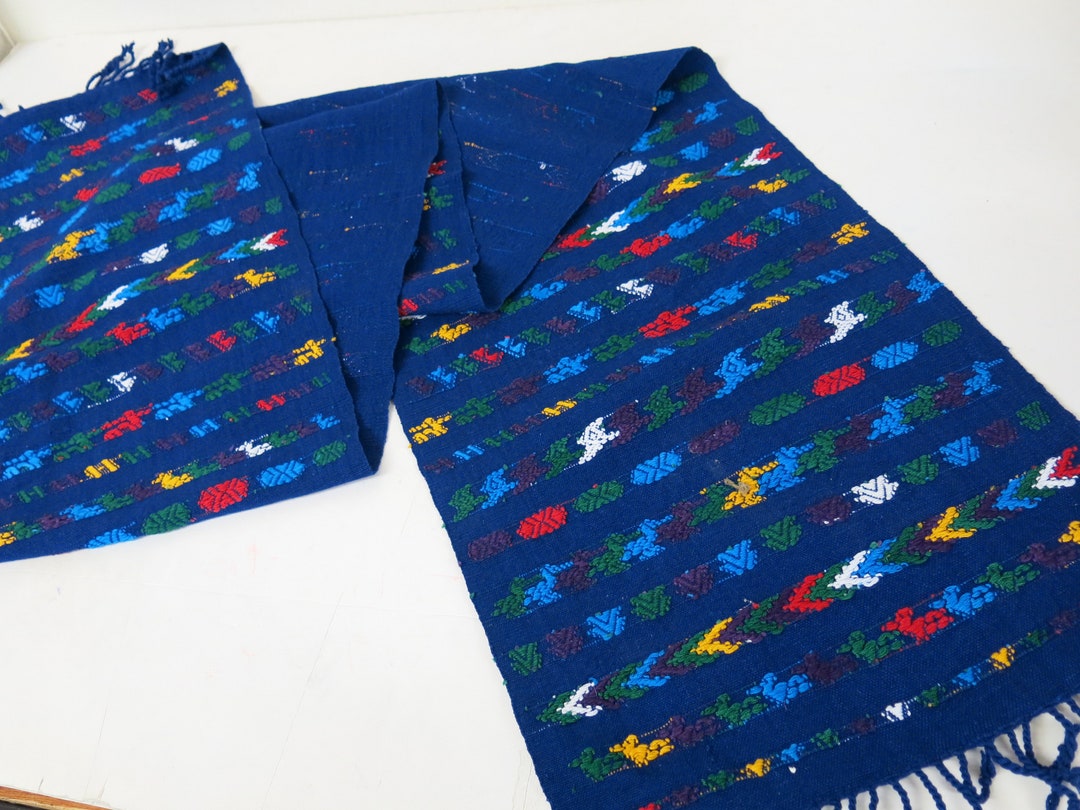 Guatemalan Wall Hanging INDIGO Table Runner South America - Etsy