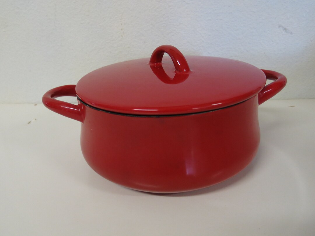 Red Enamel Dansk Covered Casserole Bistro Dansk - Etsy