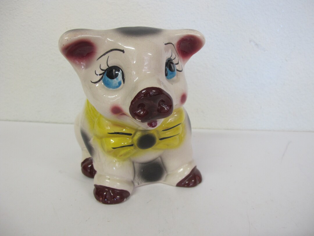 Vintage Ceramic Piggy Bank: Mid-century 1950s Child's Decor - Etsy