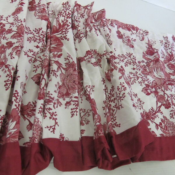 Red Toile Valance - Etsy
