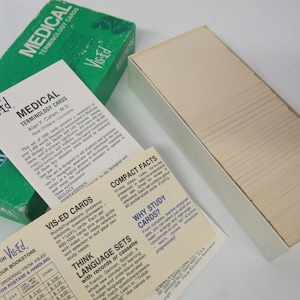 Vintage Flashcards MEDICAL Terminology Flashcards Full Box 1400 ...