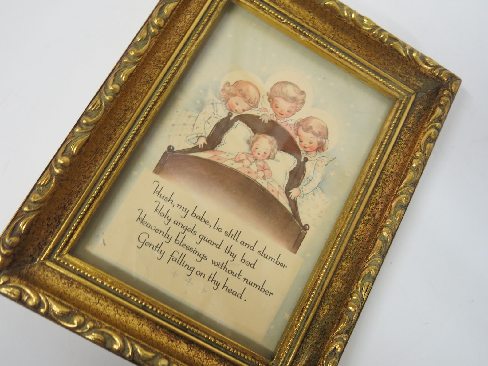 Antique Child's Prayer Guardian Angel Framed Prayer for - Etsy