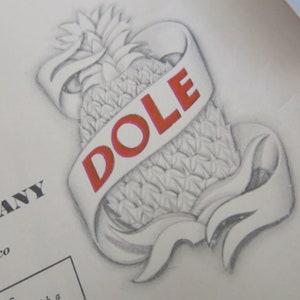 Original Vintage Travel Poster DOLE Map of Hawaiian Islands Hawaii MCM ...