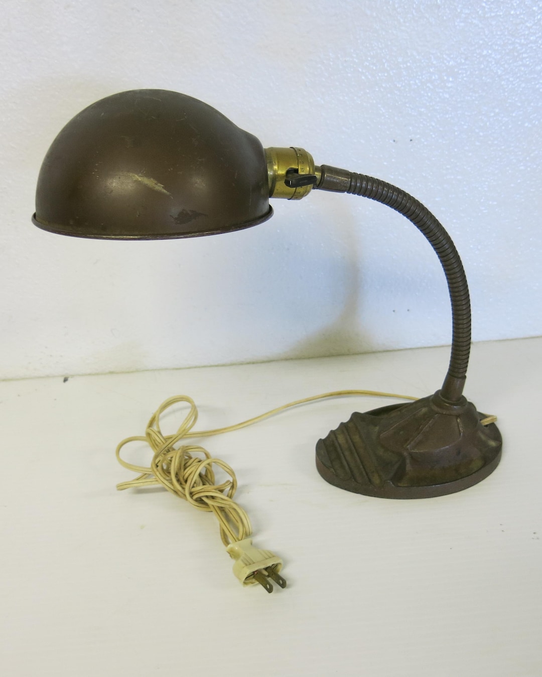 Art Deco Desk Lamp Office Gooseneck Lamp Richlite - Etsy