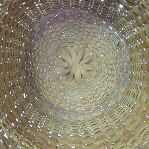 Native American Indian Basket Wood and Grass Passamaquoddy Penobscot ...