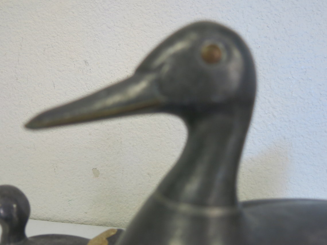 Pewter Duck Figurines Duck Boxes Pewter and Brass Duck Family | Etsy