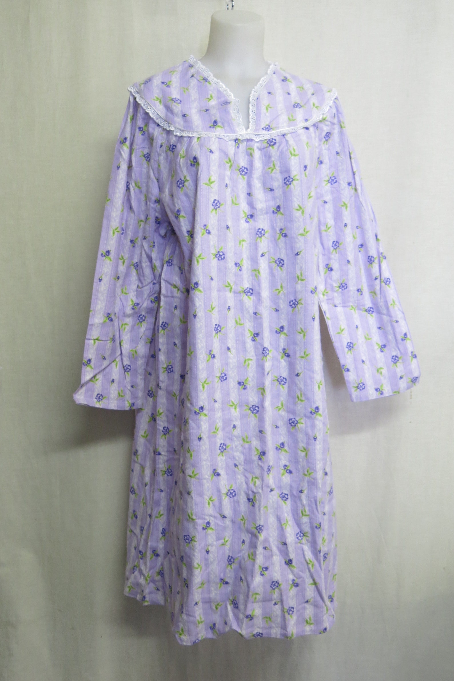 Old Fashioned Cotton Nightgown Long Sleeve Flannel Nightgown - Etsy