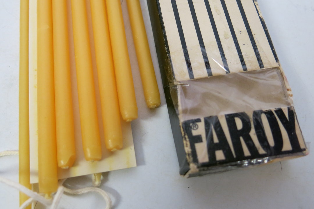FAROY Danish Modern Taper Candles: Mustard Yellow, 12" Slim Candles - Etsy