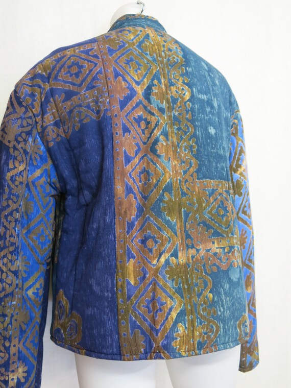 Quilted Boho Jacket Artisan Peasant Jacket Boxy Cotto… - Gem