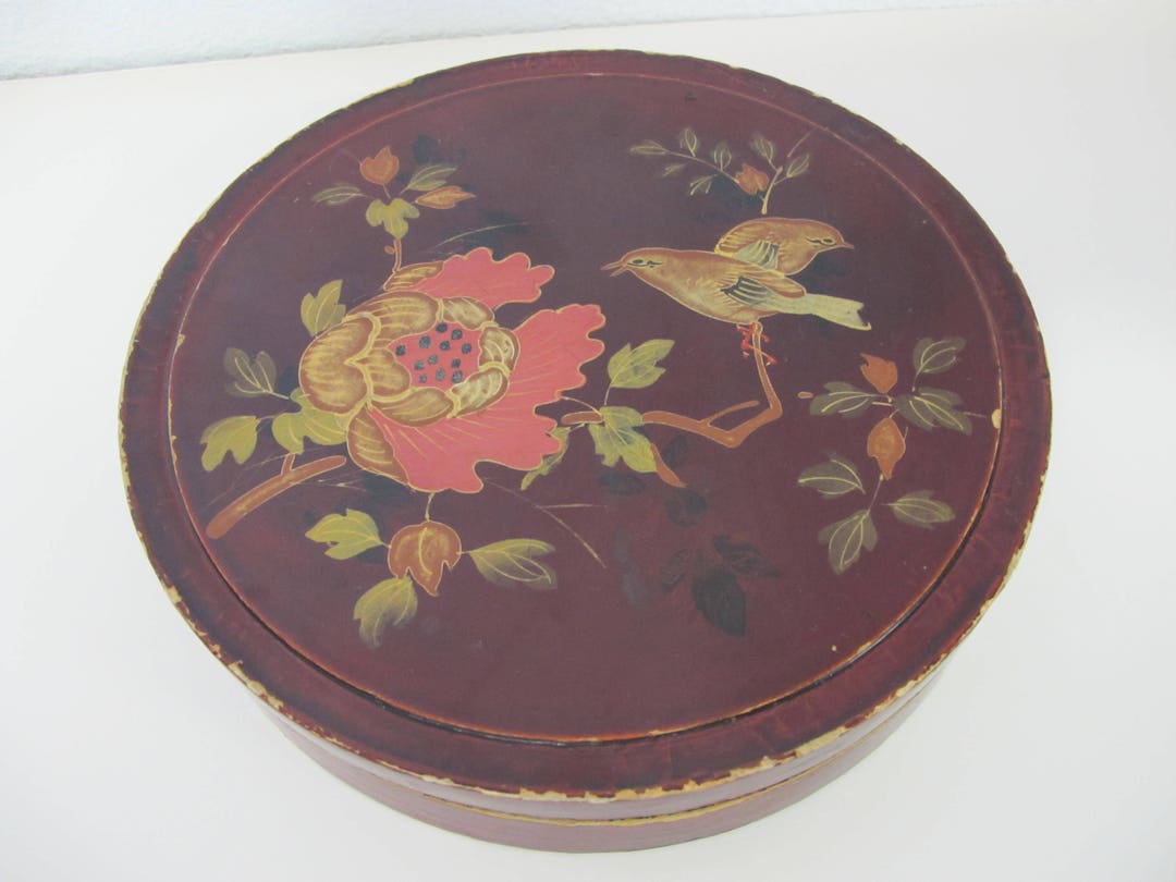 Red Lacquer Box Japanese Bento Box Asian Box Gold Box Painted Box - Etsy