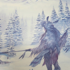 Native American Chebon Dacon Lithograph Warmth of a Friend - Etsy