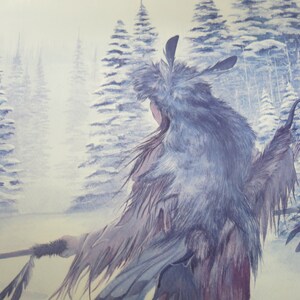Native American Chebon Dacon Lithograph Warmth of a Friend - Etsy