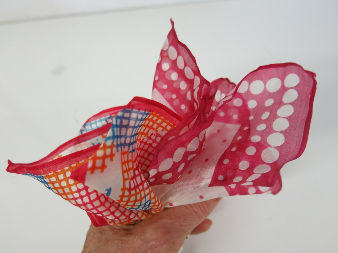 SILK Handkerchiefs Set of 2 Red and White - Etsy