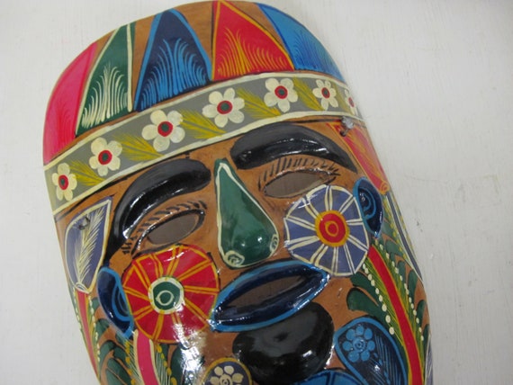 Mexican Pottery Mask Toltec Aztec Mayan Inca Mask Tribal - Etsy