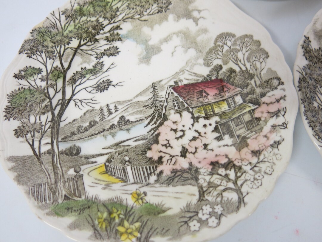 J&G Meakin Staffordshire England Welcome Home Spring/summer Scene Rare ...