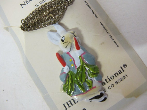Beatrix Potter Peter Rabbit Necklace 1976 Gold Plated… - Gem