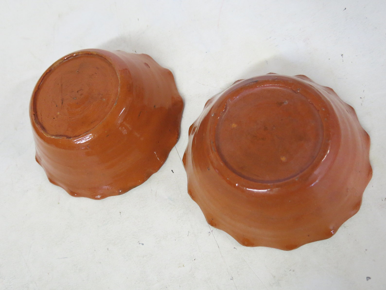 Mexican Pottery Bowls Redware Pottery Set of 2 - Etsy