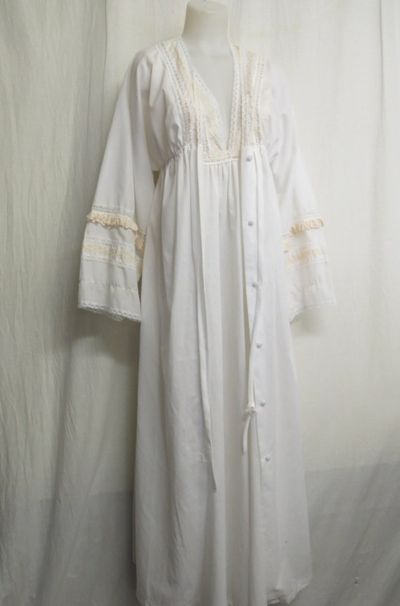 Old Fashioned White Nightgown Peignoir Set Victorian … - Gem
